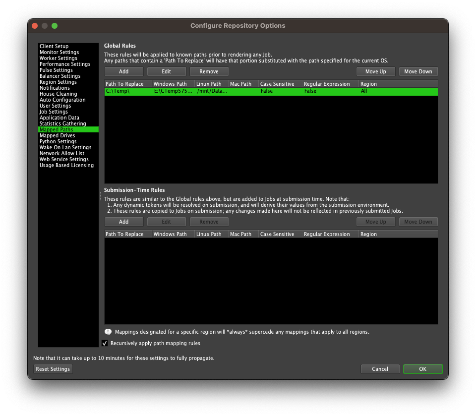 Path Mapping (Cross-Platform Rendering) — Deadline 10.3.0.9 documentation